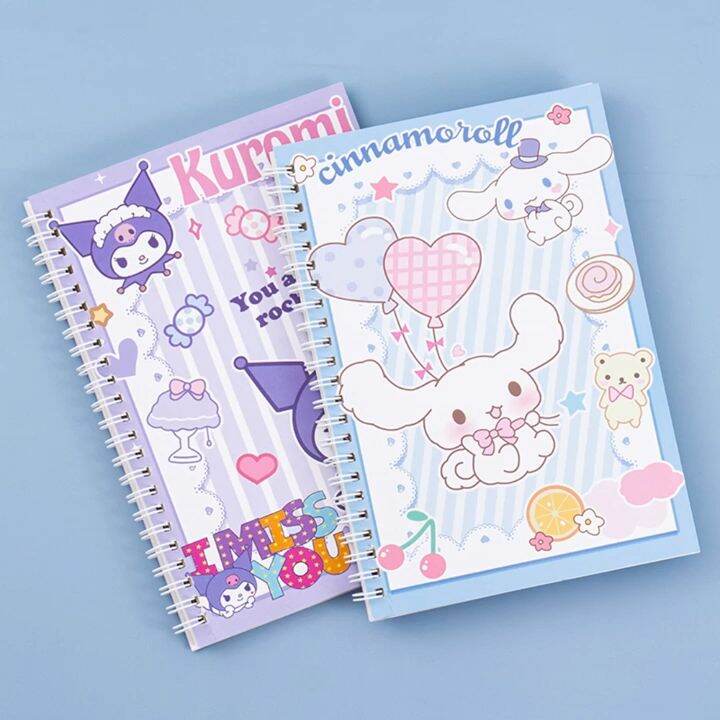 New Anime Kawaii Sanrio Kuromi Notebook Cinnamon Roll My Melody Girl ...