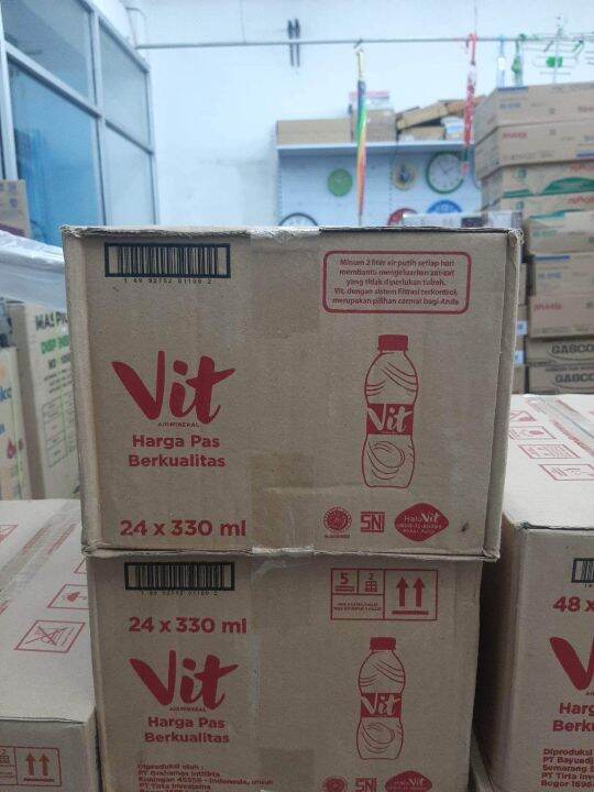 Vit Air Mineral Botol Kecil Mini 330ml 1 dus isi 24pcs | Lazada Indonesia