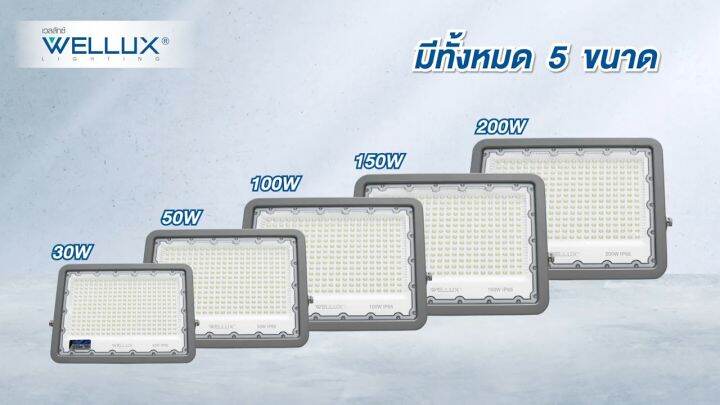 WELLUX โคมฟลัดไลท์ LED โคมสปอร์ตไลท์ LED รุ่น FLORIDA SERIES 30W 50W 100W 150W 200W 400W ...