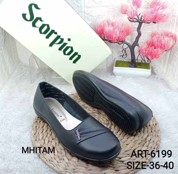 sepatu kulit wanita scorpion 6199 | Lazada Indonesia