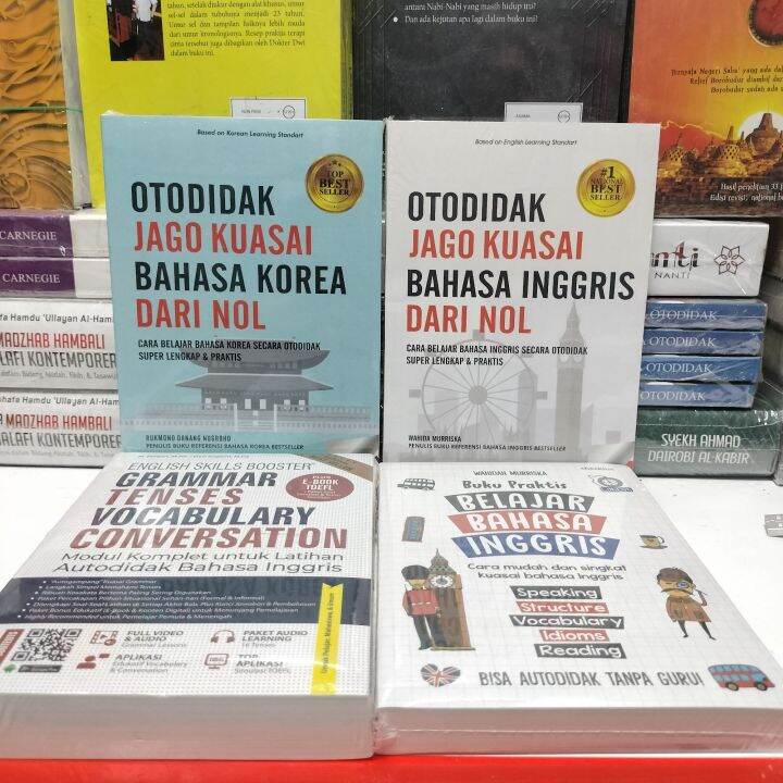 Paket 4 buku otodidak jago kuasai bahasa Korea dari nol, otodidak jago ...