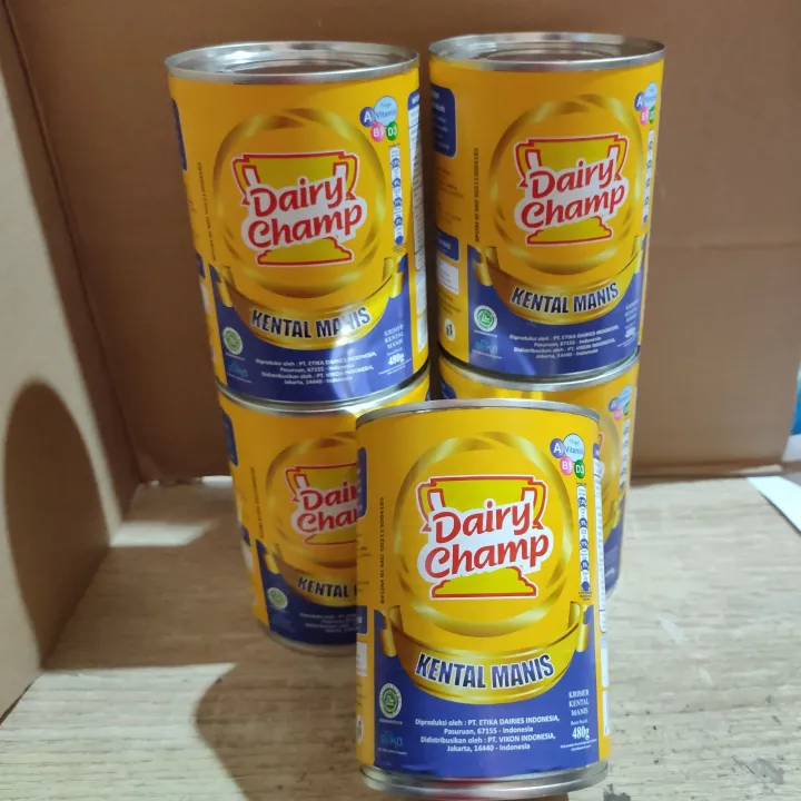 Susu kental manis DAILY CHAMP √ susu kaleng putih √ krimer manis DAILY ...