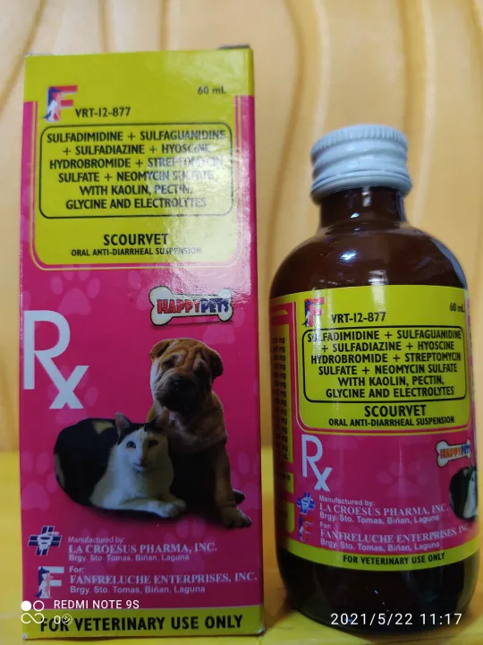 SCOURVET dog/cats(60ml) oral anti diarrhea suspension) | Lazada PH