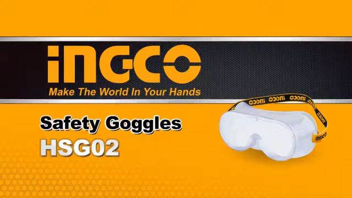 INGCO แว่นตากันสะเก็ด / แว่นครอบตานิรภัย / แว่นตาเซฟตี้ รุ่น HSG02 ...