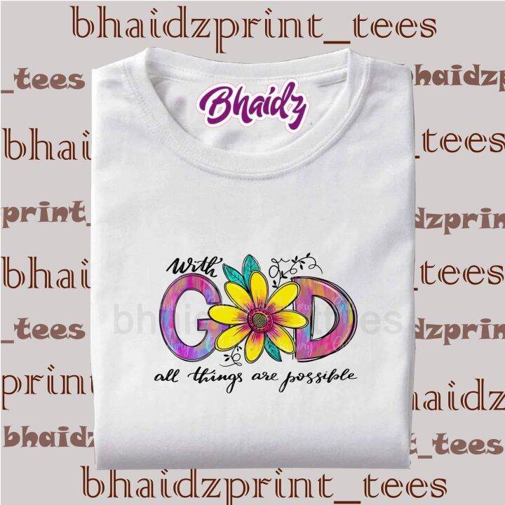 GOD GRAPHIC TSHIRT DESIGN FOR LADIES | Lazada PH