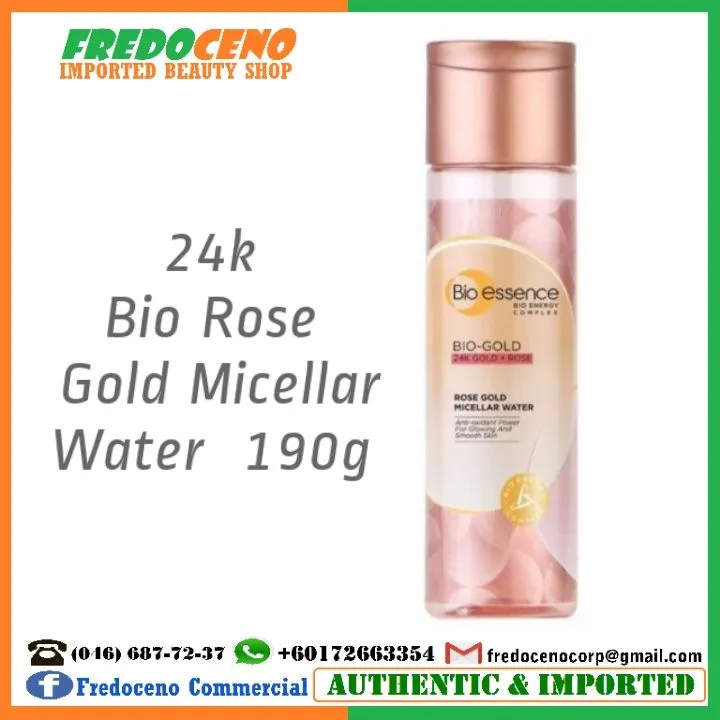 Bio Essence Bio Gold Rose Water Micellar 190ml (Imported from Malaysia ...