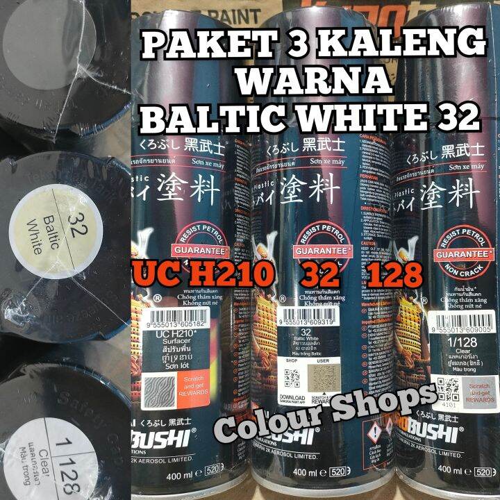 Pilok Cat Semprot Samurai Paint Paket 3 Kaleng 400ml Putih Tulang Baltic White 32 Epoxy Surfacer ...