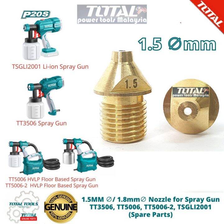 TOTAL 1.5mm / 1.8mm Nozzle for Spray Gun - TT3506, TT5006, TT5006-2 ...