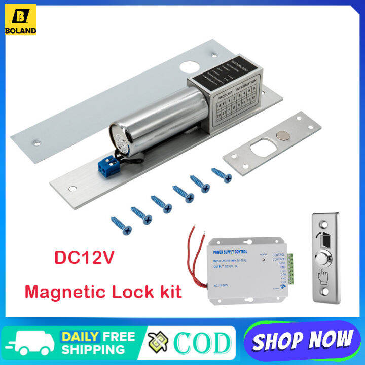 Boland 2 Wires DC12V Electric Lock Magnetic Stainless Steel Safe Simple ...