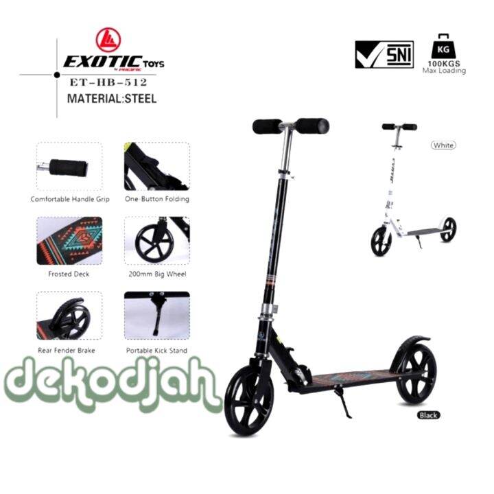 SCOOTER SKUTER OTOPED DEWASA ANAK EXOTIC HB512 HI-TEEN STEEL | Lazada ...