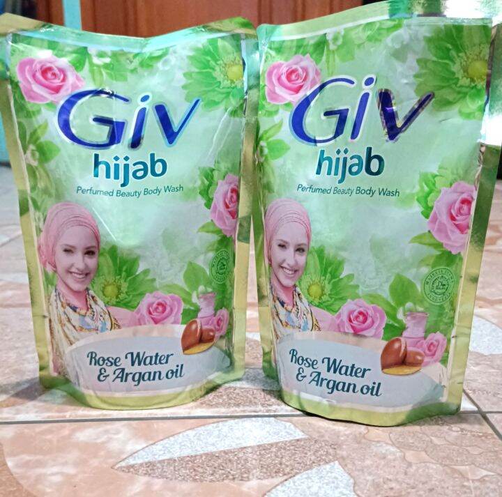 GIV Hijab Perfumed Beauty Body Wash Rose Water & Argan Oil Kemasan Isi ...