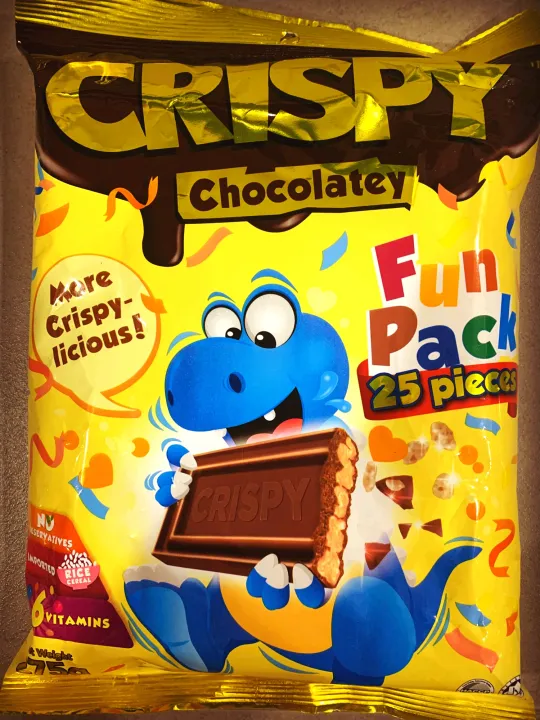 CRISPY CHOCOLATEY RICE CEREAL FUN PACK 11G X 25 PIECES (275G) | Lazada