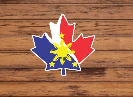 philippine flag canadian filipino Vinyl Sticker Waterproof | Lazada PH
