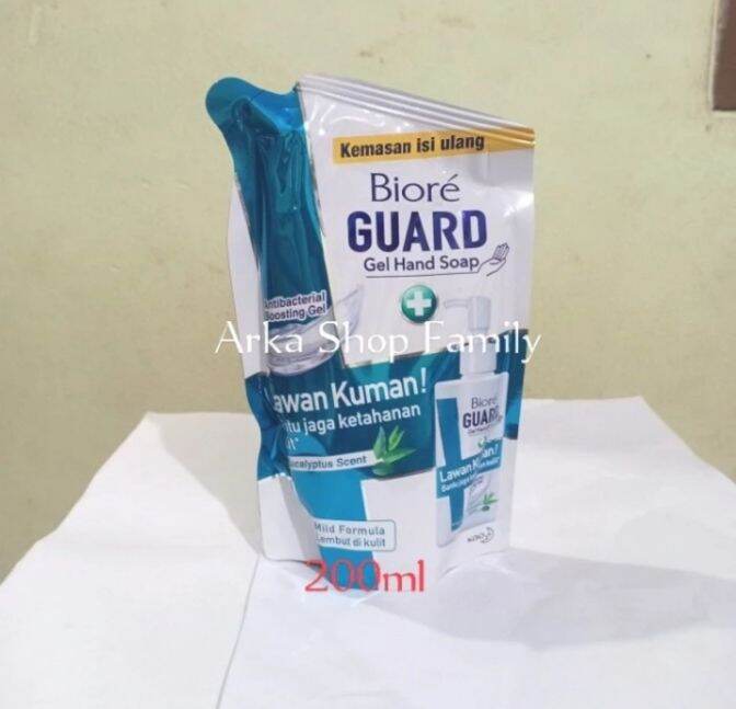 BIORE Guard Gel Hand Soap Aroma Eucalyptus Hand Wash 200ml Sabun Cuci ...
