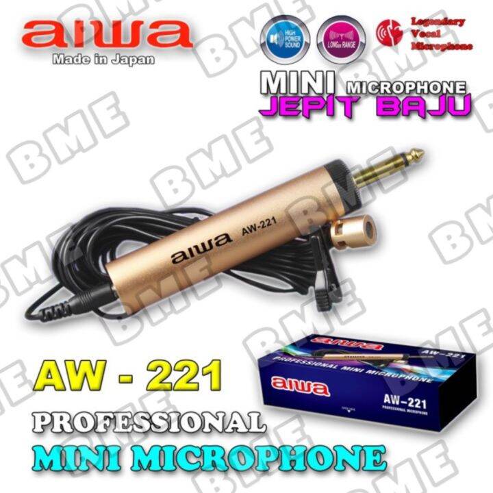 MIC JEPIT AIWA AW 221 MICROPHONE CLIP ON AIWA AW221 MIC IMAM MASJID ...