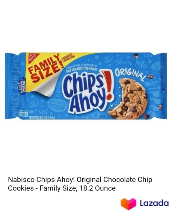 Nabisco Chips Ahoy! Original Chocolate Chip Cookies Family Size - 18.2 ...