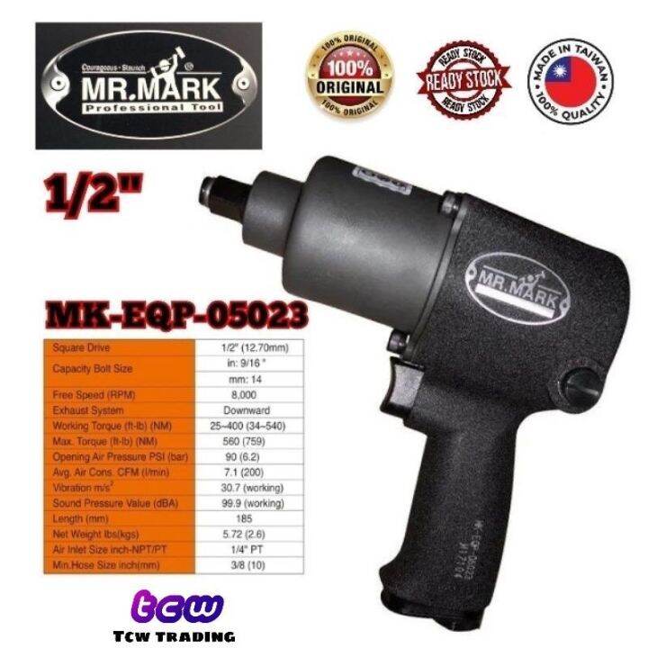 MK-EQP-05023 1/2"MR.MARK HEAVY DUTY Twin Hammer Air Impact Wrench | Lazada