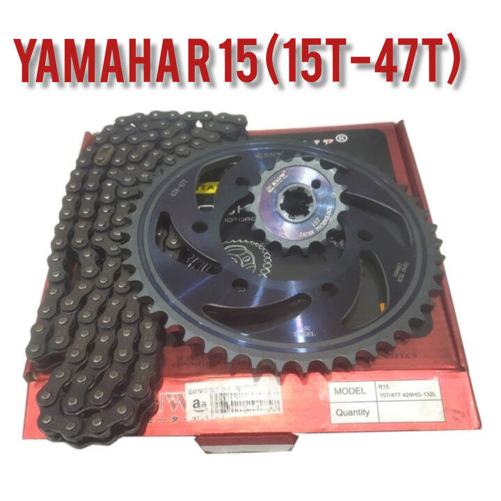 GEAR SET YAMAHA R15/CHAIN KIT YAMAHA R15/ SPROCKET SET R15 BLACK SERIES ...