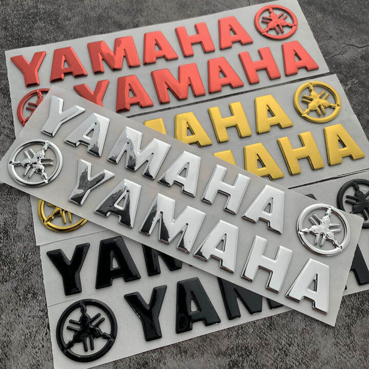 1 Pair of YAMAHA 3D Resin Gel Logo Motorcycle Decals and Stickers ...