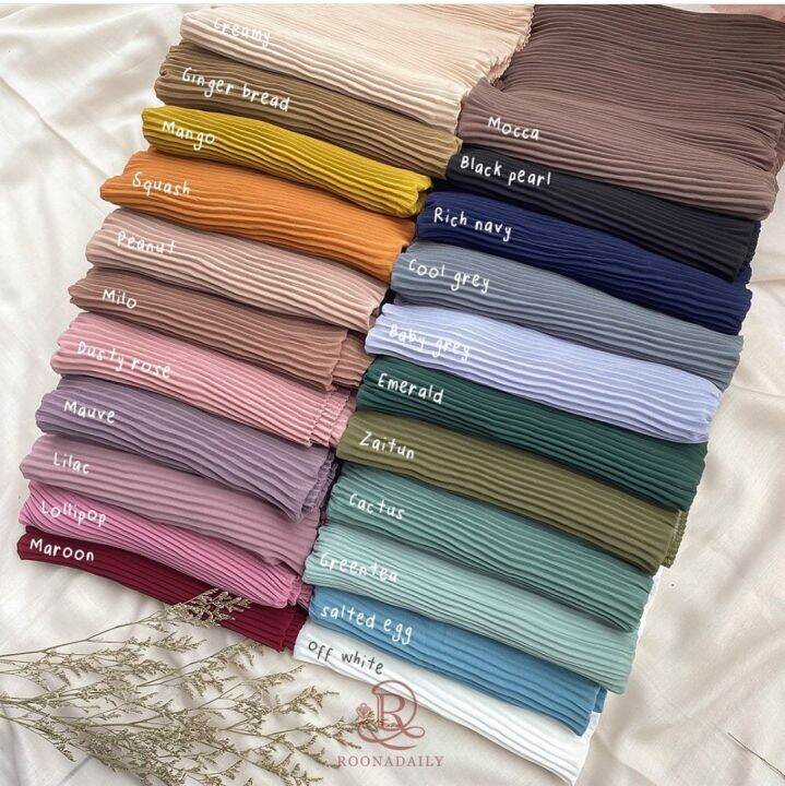 Pashmina Plisket Warna Lengkap | Lazada Indonesia