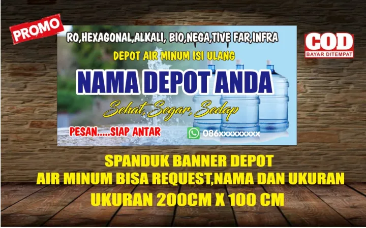 Spanduk Banner depot air minum, spanduk toko, spanduk konter, warung ...