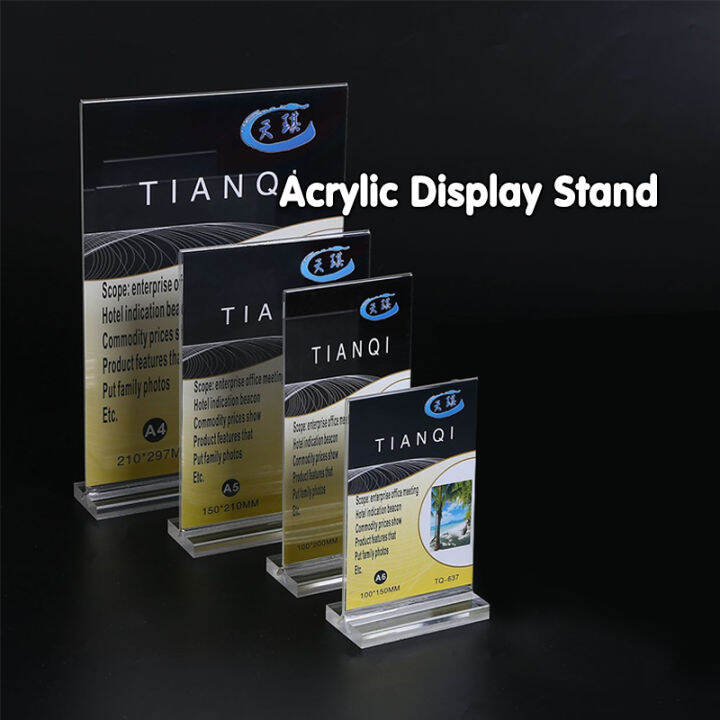 Acrylic Double Sided Menu Holder Display Stand A4/A5/A6/5*7 For ...
