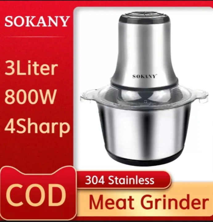 Sokany Meat grinder 800watts vegetable ,fruits and nuts stainless bowl ...