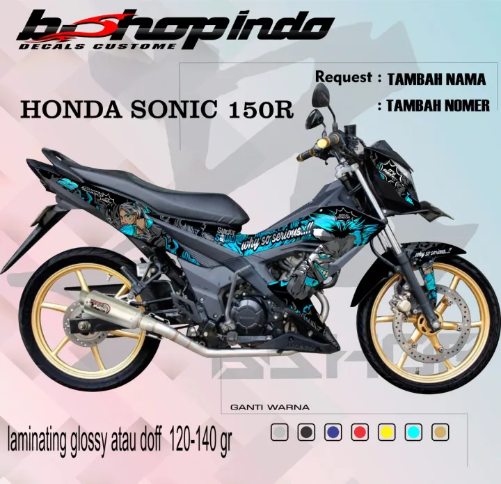 Sticker Decal Honda Sonic Full Body Biru Tozca | Lazada Indonesia