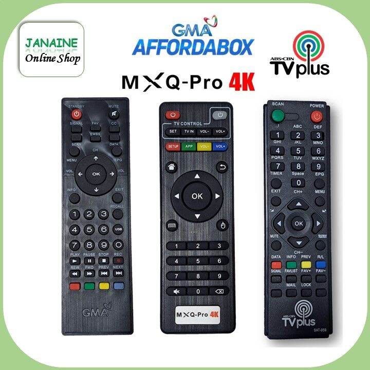 TVPLUS/GMA AFFORDABOX/M X Q -Pro 4k REMOTE CONTROLLER | Lazada PH