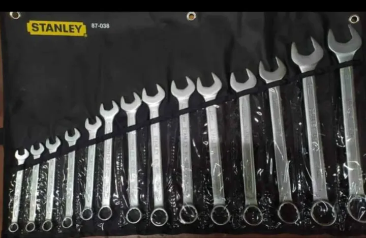 STANLEY #87-038 14 PCS STANLEY COMBINATION WRENCH SET METRIC 10-32 MM | Lazada PH