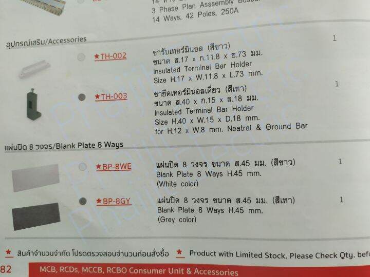 Haco TH-003 ด้ามต่อฉนวนหุ้มฉนวน ขนาด H.40×W.15×D.18mm สำหรับ H.12×W.8mm ...