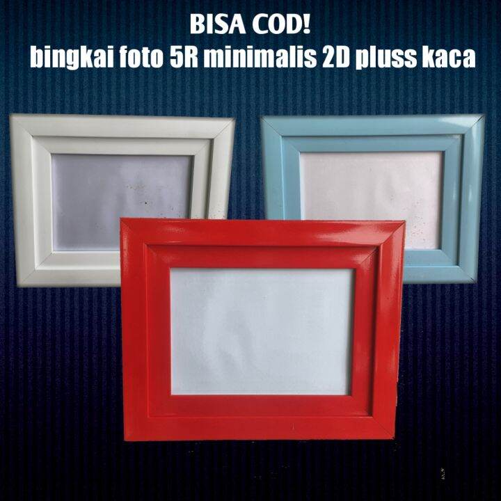 BISA COD! BINGKAI FOTO 5R MINIMALIS 2D PLUS KACA | Lazada Indonesia