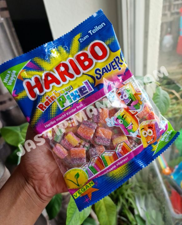 Haribo Rainbow Pixel Sour Gummy Candy | Lazada Indonesia
