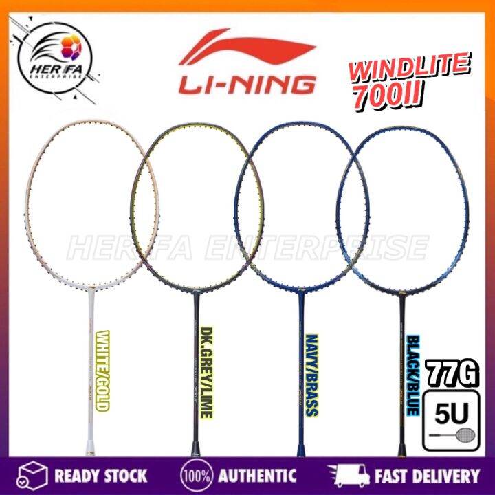 LI-NING Windlite 700II 5U 77gram Badminton Racket Max Tension 28lbs ...