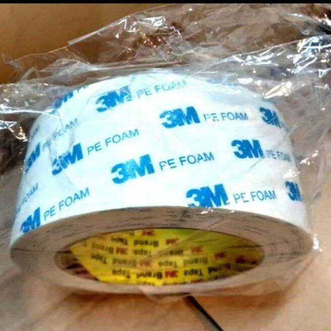 Double Tape 3M PE FOAM Putih 48mm x 4 meter Lem 3M bolak Balik | Lazada Indonesia