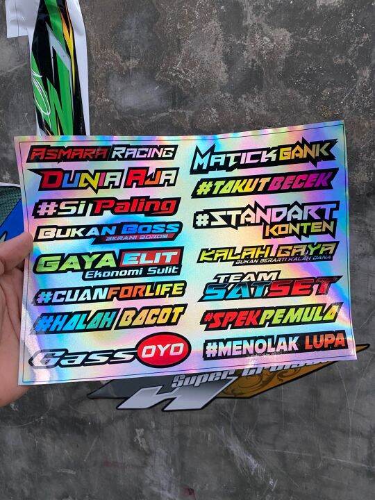 Stiker Pack Racing Hologram / Stiker Racing / Stiker Balap / Stiker ...