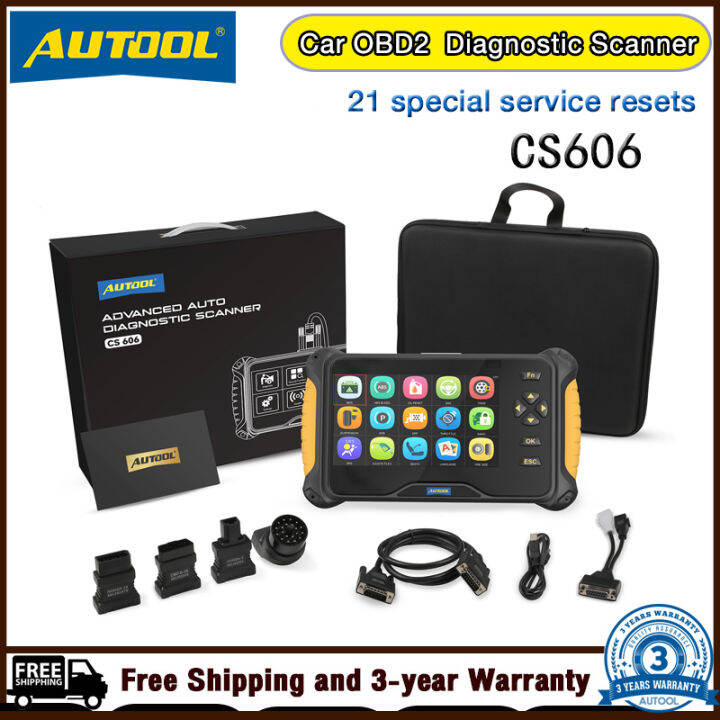 AUTOOL CS606 รถ OBD2 เครื่องสแกนเนอร์เครื่องมือวินิจฉัย OBDII สำหรับ 21 ...