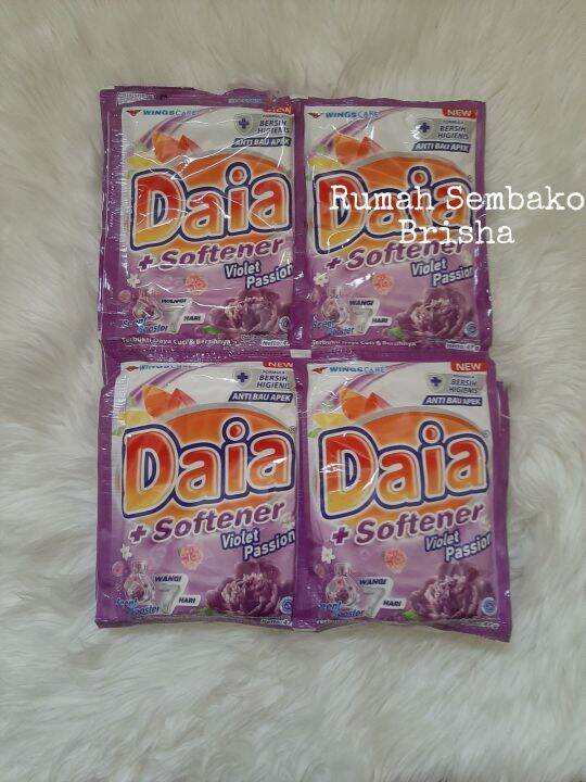 Daia Ungu Violet Passion 1 renceng 6 Sachet / Sabun Cuci Pakaian / Perlengkapan Laundry | Lazada ...