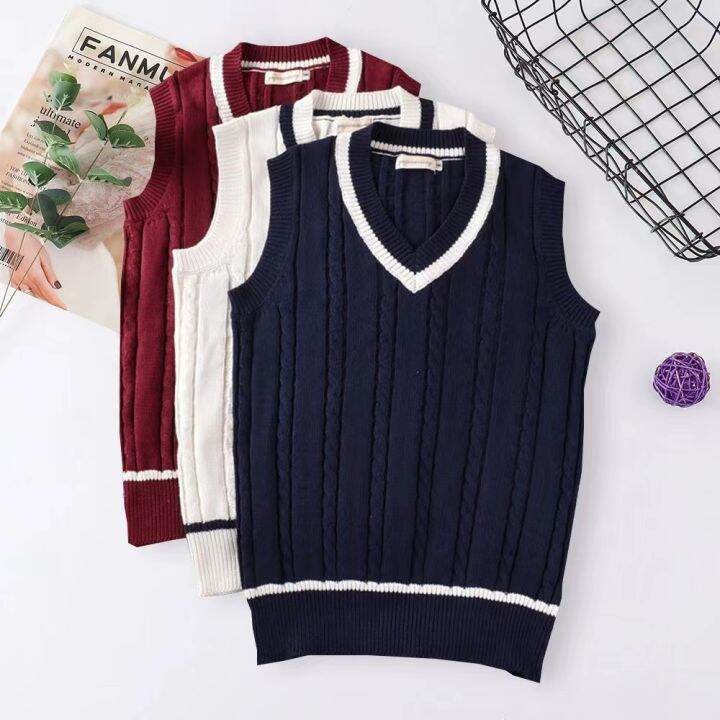 Spot Goods Jk Uniform [British Style College Twist Vest] Male and ...