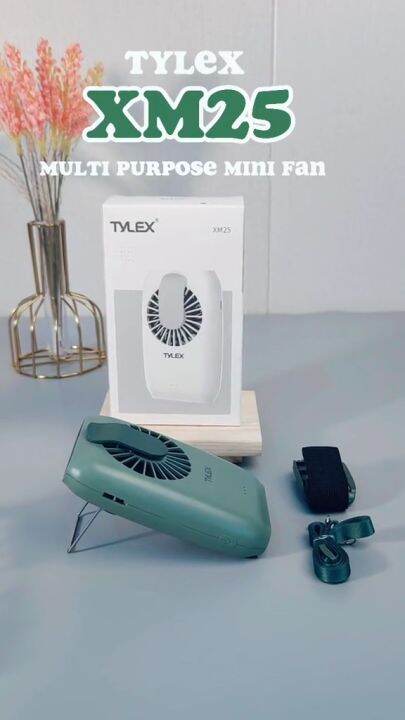 TYLEX XM25 Multi-Purpose Portable Mini Fan Handheld Power bank /Neck ...
