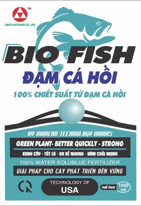 Phân bón lá BIO FISH - ĐẠM CÁ HỒI. CHAI 1L sử dụng được 400 lít nước ...