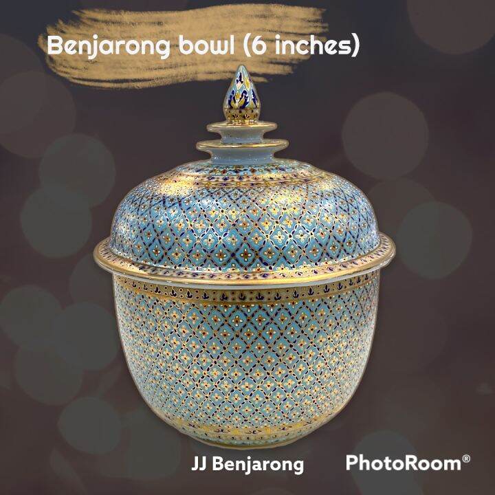 โถเบญจรงค์ 6 นิ้ว (Traditional Benjarong Bowl 6-inches in diameter ...