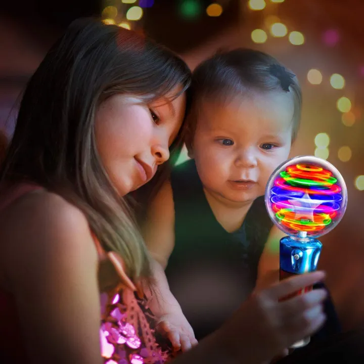 Children's Glowing Orbs Toy Sticks - Boys and girls flashing LED sticks ...