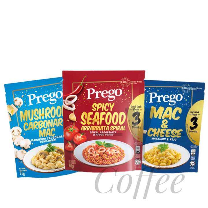 PREGO Macaroni Quick Cook Pasta 3 Minutes 71gm ( Mushroom Carbonara ...