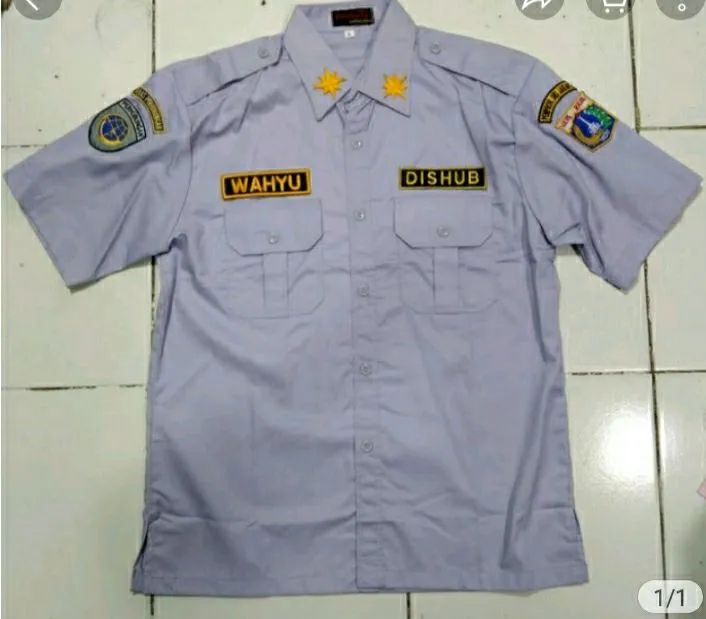 Kemeja PDH dishub abu"seragam dishub baju dishub lengan pendek +satu ...