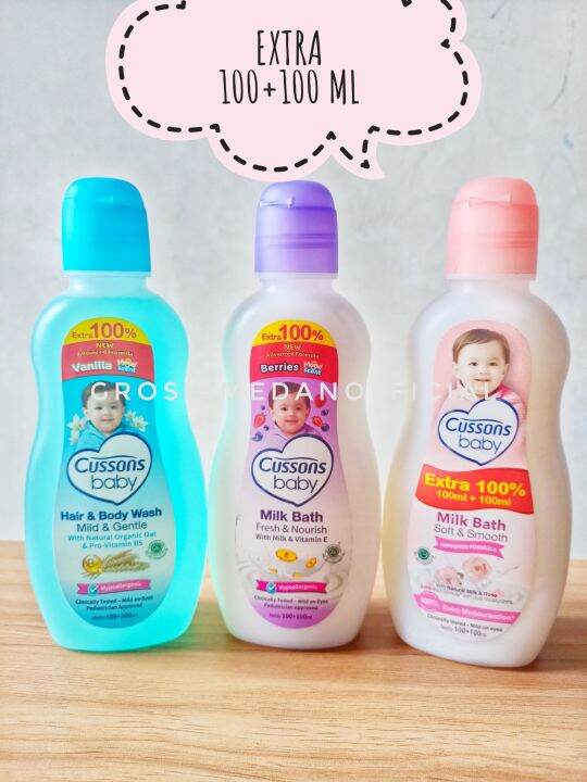 CUSSONS BABY MILK BATH 100+100 ML - HAIR BODY WASH - SABUN MANDI BAYI CUSSON | Lazada Indonesia