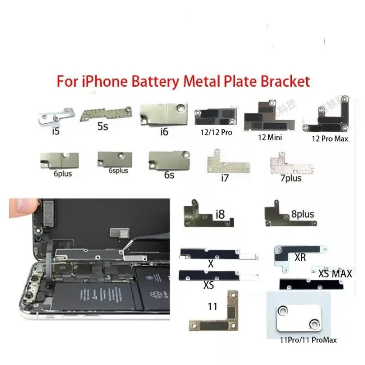 Metal Plate Bracket Plat Seng Penutup Baterai Batre Battery iPhone 7 7 ...