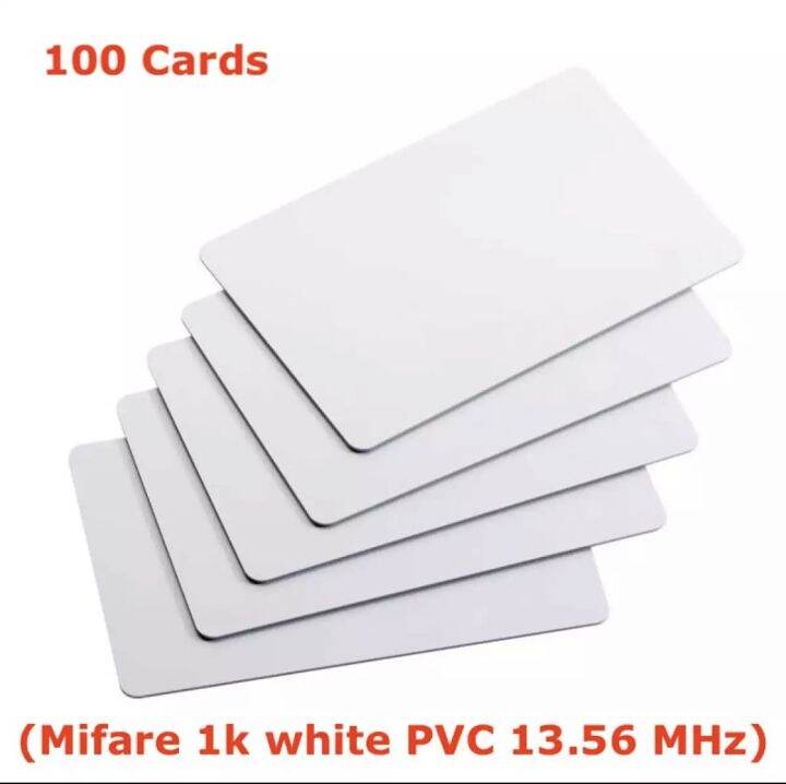 100 cards Premium Quality, Mifare 1k card, 13.56 Mhz, RFID Card, Printable Blank white Glossy ...