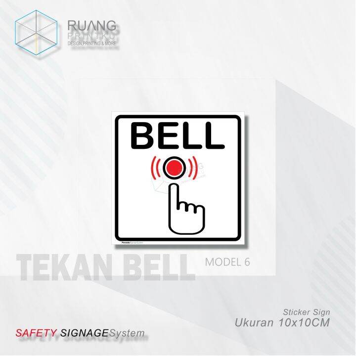 Sign Sticker Label TEKAN BEL MODEL 6 | Lazada Indonesia