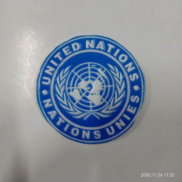 Stiker PBB united nations, stiker PBB embos timbul | Lazada Indonesia